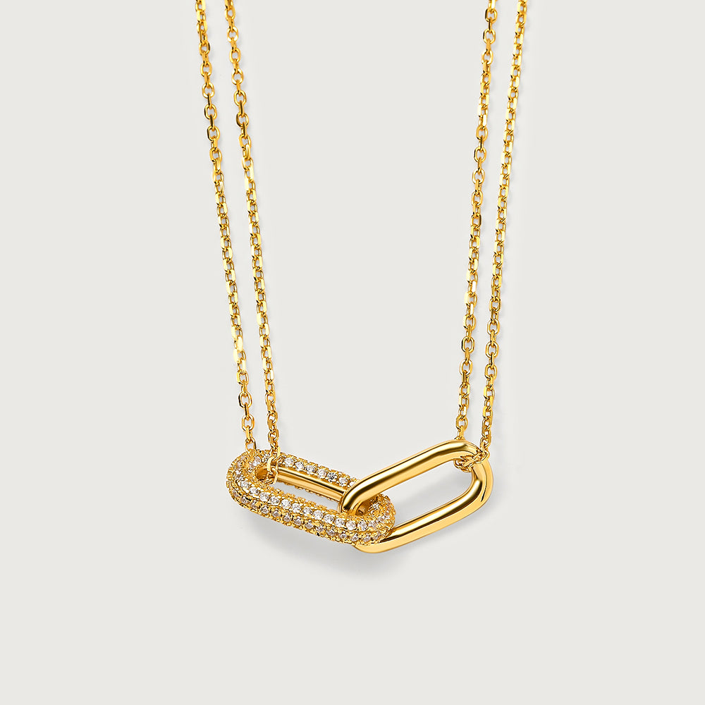 Essential Double Link Necklace with Dual Chain – RachelGalley