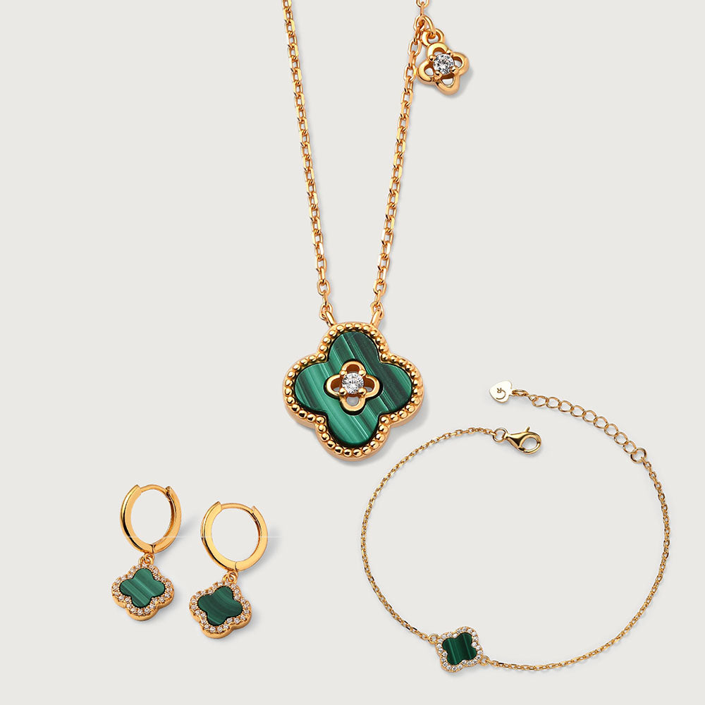 Vintage Clover Malachite Set – RachelGalley