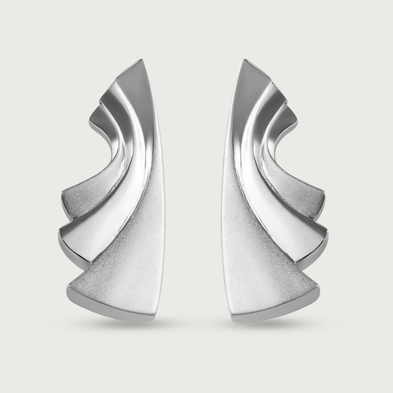 Sandblast Texture Necklace + Sandblast Texture Stud Earrings + Sandbla ...