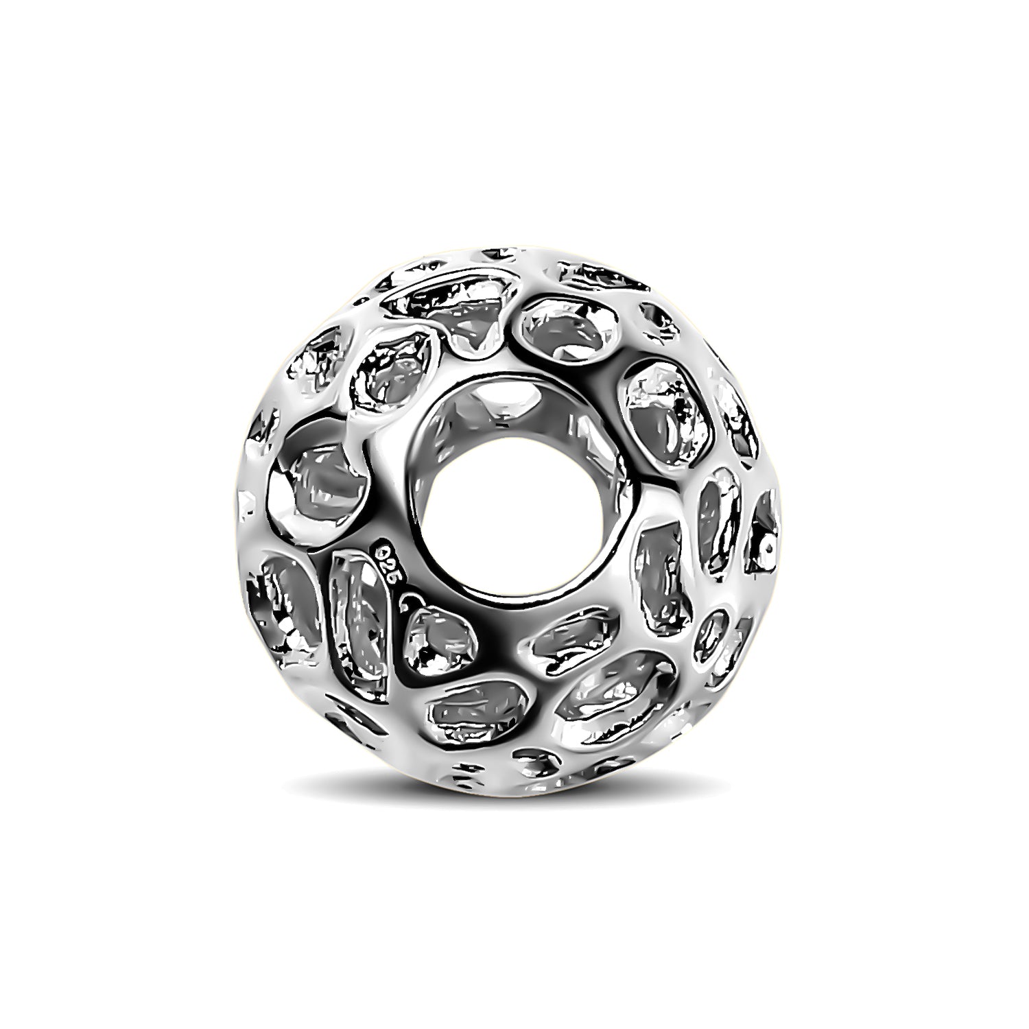 Lattice Globe Pebble Charm - Rachel Galley – RachelGalley