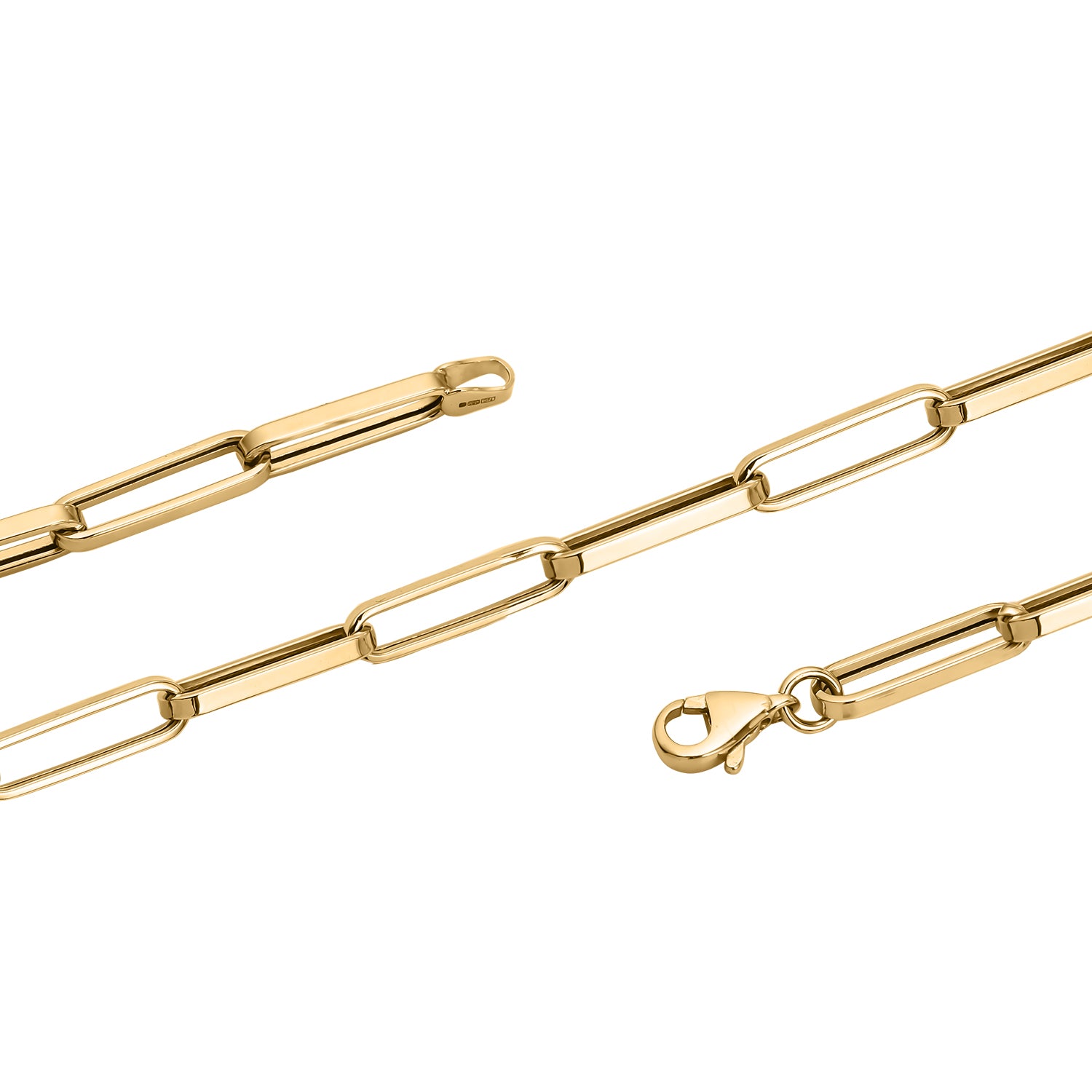Paperclip Necklace in 14K Yellow Gold | 14ct Gold Paperclip Chain ...